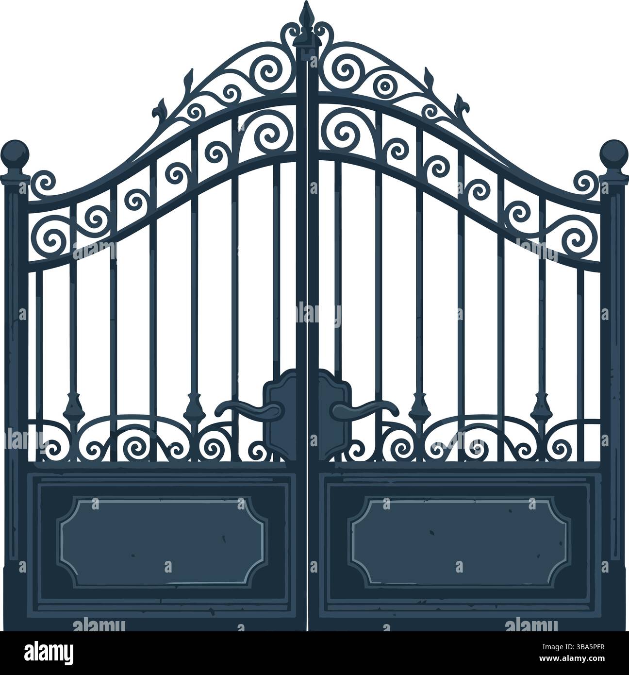 Metalwork gate Stock Vector Images - Alamy