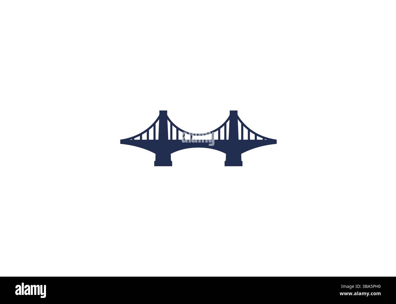 Minimalist Suspension Bridge Icon Stock Vector Image & Art - Alamy