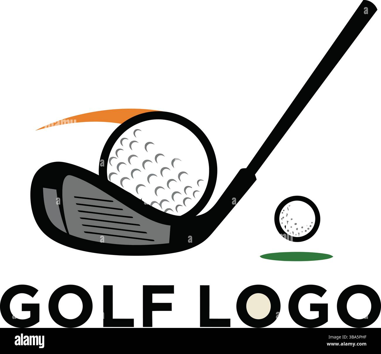 Golf Logo Design with Club and Ball Stock Vector Image & Art - Alamy