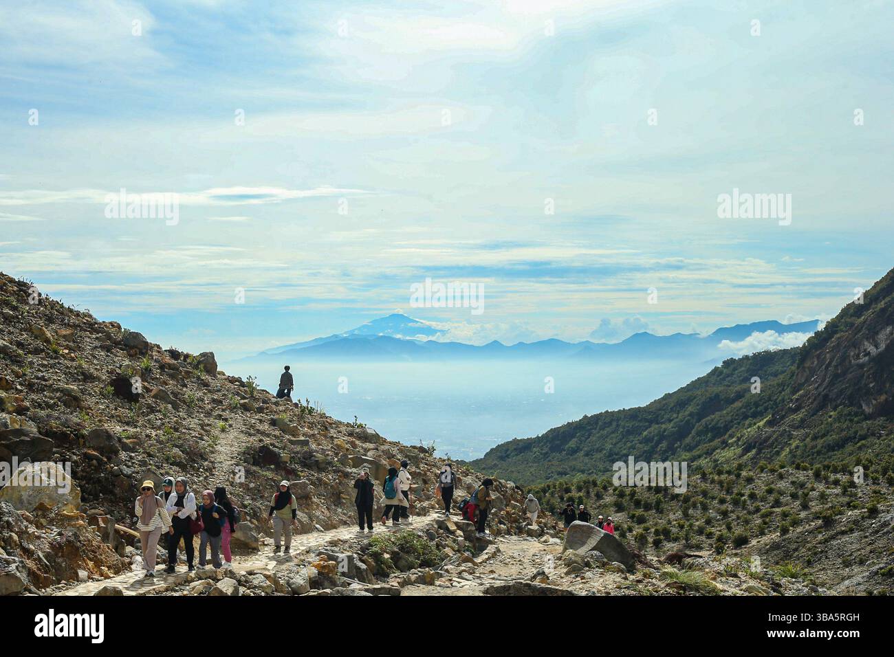 May 11, 2025, Garut, West Java, Indonesia: Visitors hike the trails of ...