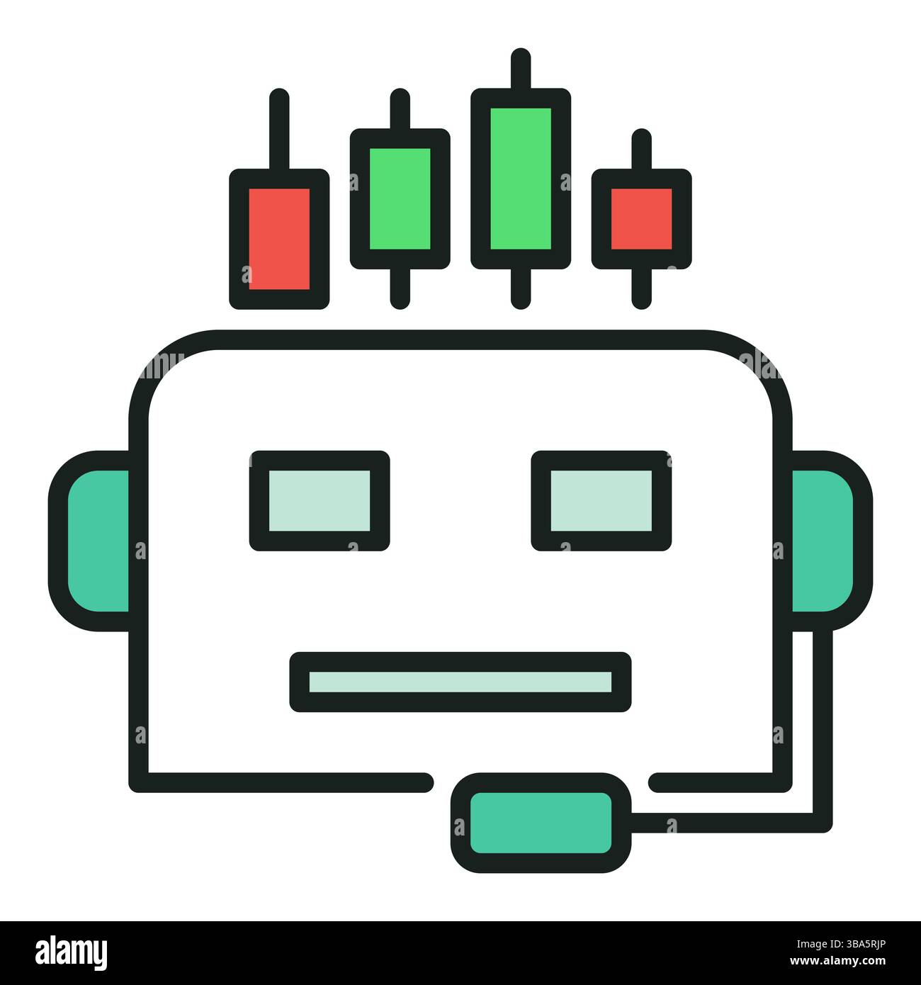 AI Trading Bot Head vector concept colored icon or design element Stock ...