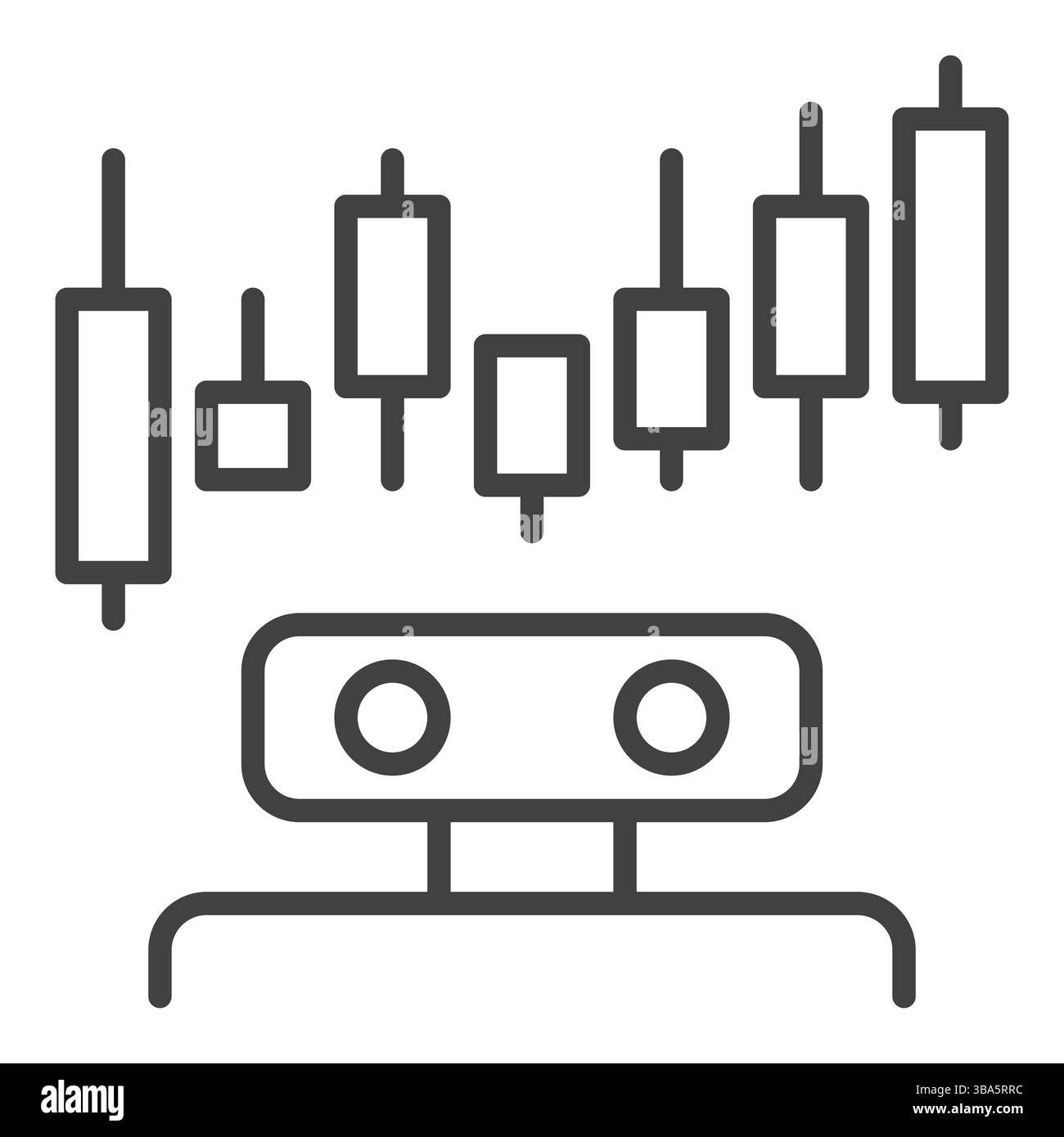 Trading Bot vector Automation Tools concept outline simple icon or design element Stock Vector ...