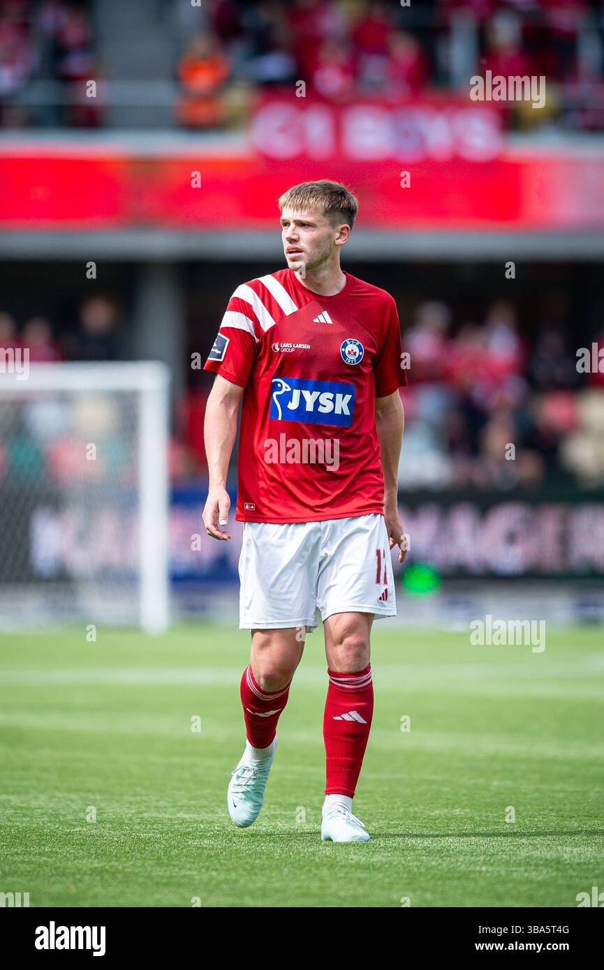 Silkeborg, Denmark. 11th May, 2025. Callum McCowatt (17) of Silkeborg ...