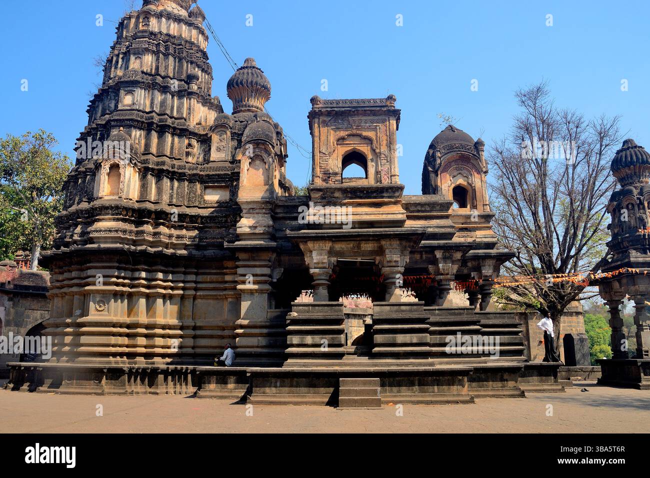 Partial view of the Dakshin Kashi Shiv Mandir, Mahuli Sangam, Satara ...