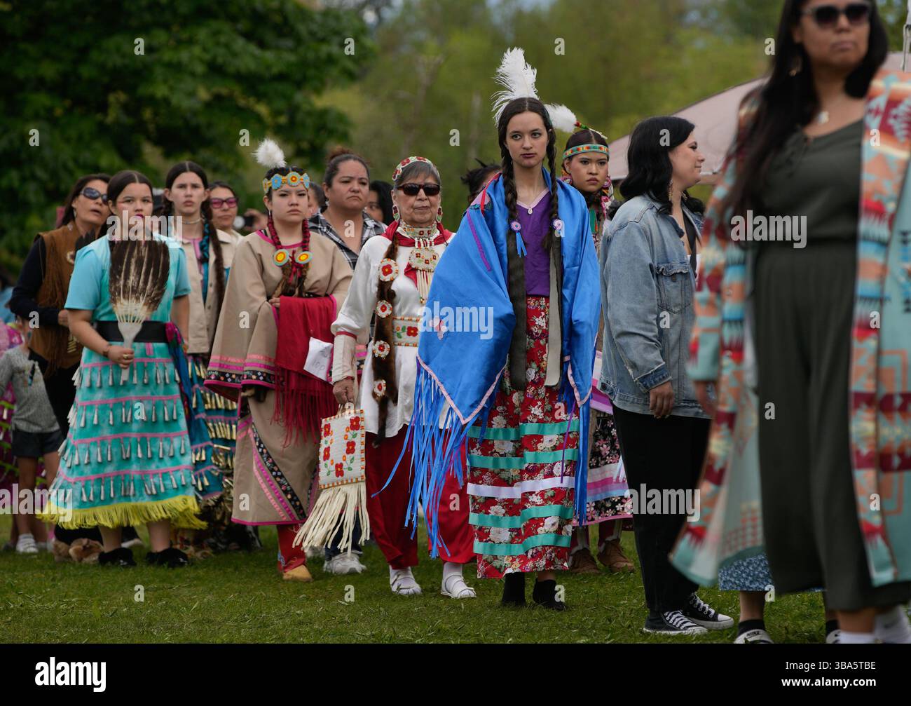 Vancouver, Canada. 11th May, 2025. Women participate in the Grand Entry ...