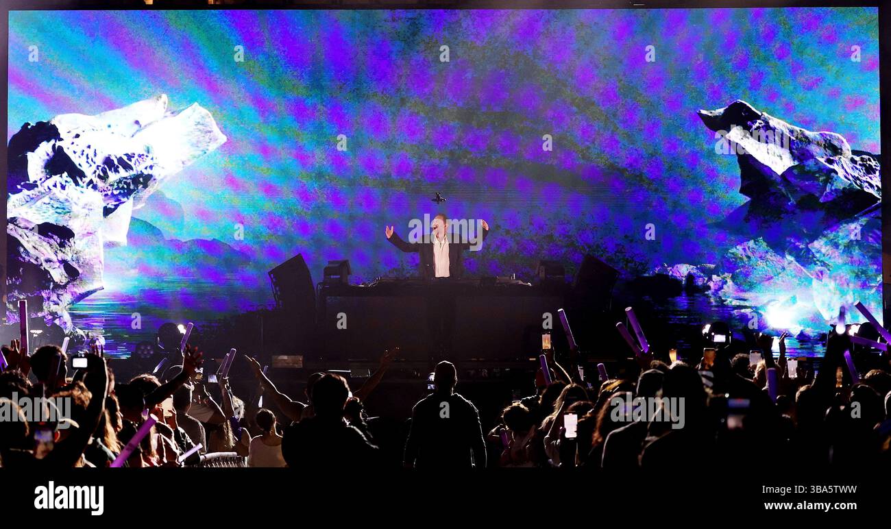 Huntington Beach, United States. 10th May, 2025. David Guetta performs ...