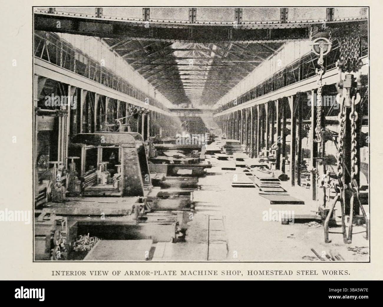 Interior view of armor plate machine shop, HOMESTEAD STEEL WORKS. from ...