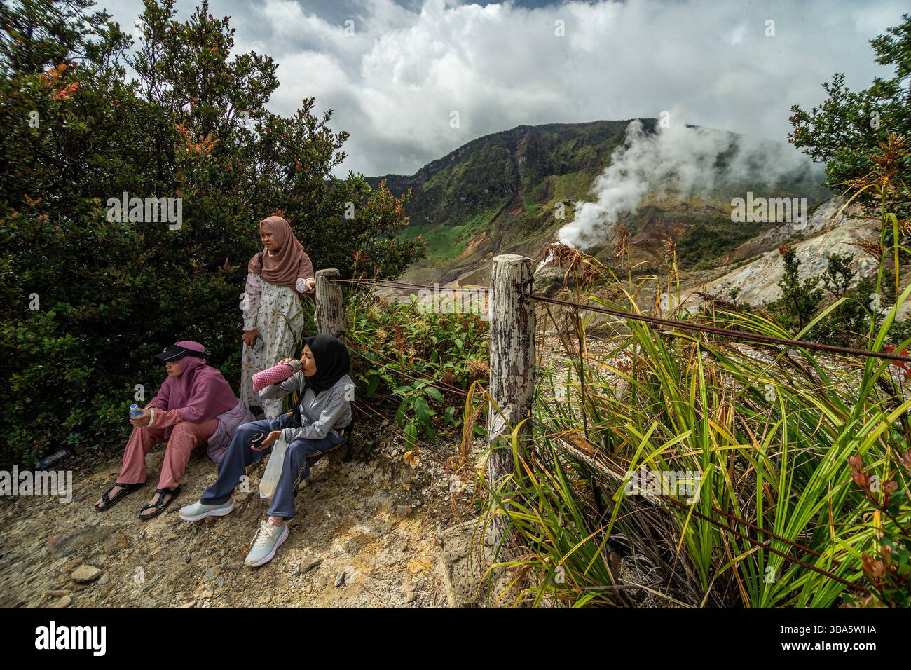 May 11, 2025, Garut, West Java, Indonesia: Visitors hike the trails of ...