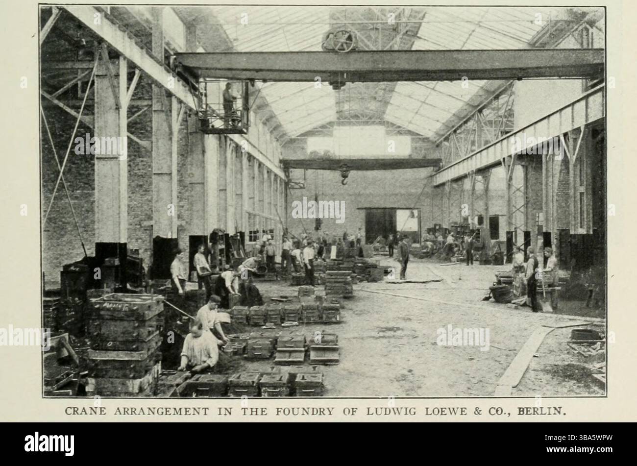 CRANE ARRANGEMENT IN THE FOUNDRY OF LUDWIG LOEWE & CO., BERLIN. GERMANY ...