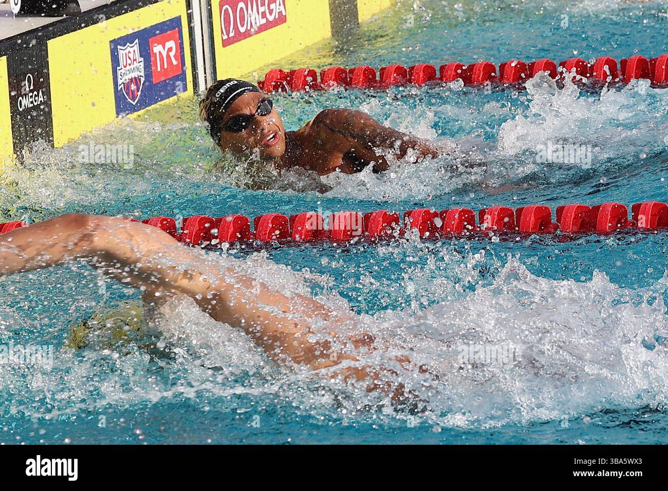 Shaine Casas wins the Men’s 100 meter freestyle during the TYR Pro Swim ...