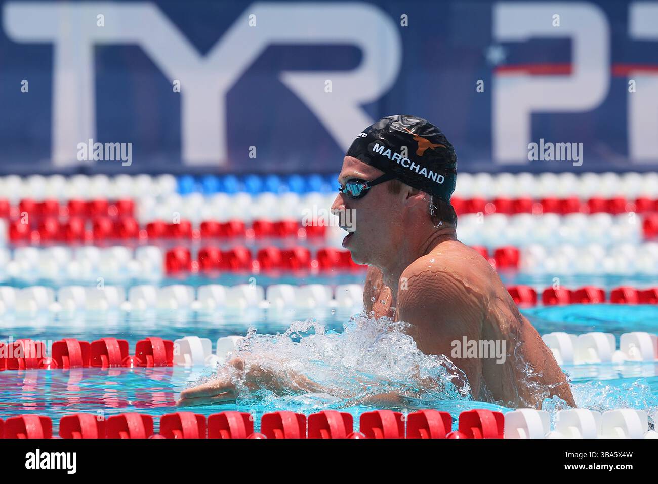 Leon Marchand swims in the Men’s 400 meter IM preliminaries and finished second in the final ...