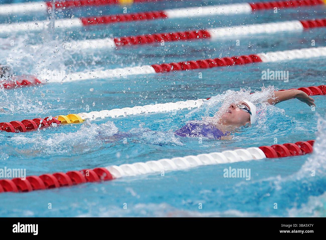 Regan Smith swims in the Women’s 200 meter backstroke preliminaries and ...