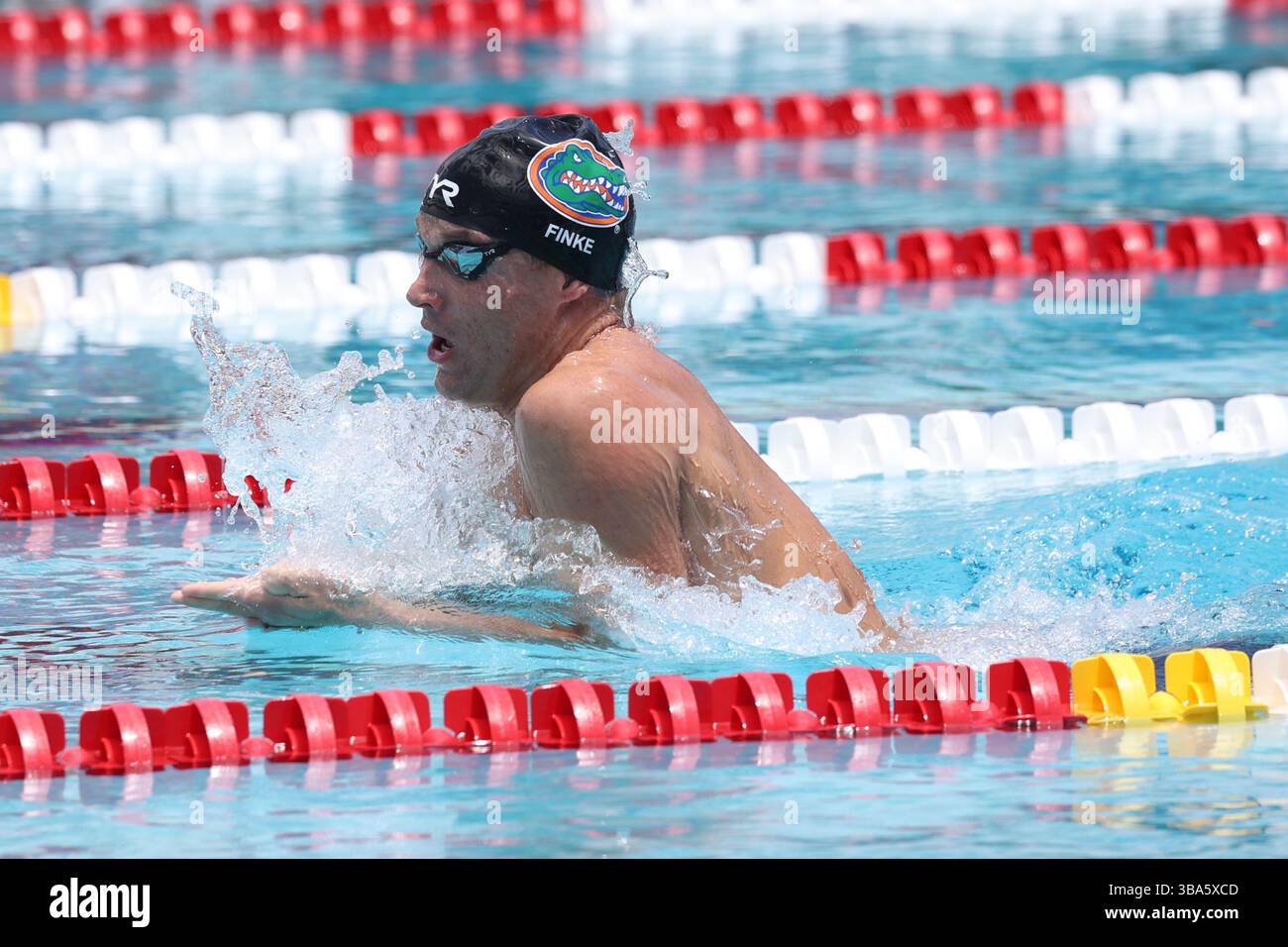 Bobby Finke swims in the Men’s 400 meter IM preliminaries and won in ...