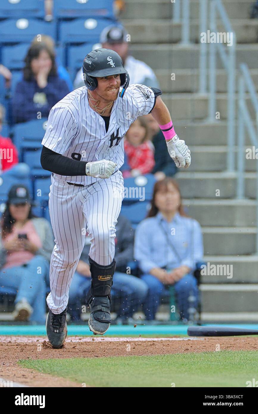 Kannapolis, NC: Kannapolis Cannon Ballers first base Lyle Miller-Green ...