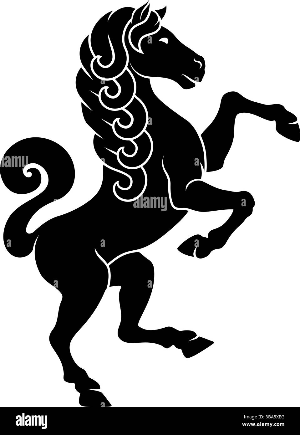 Heraldry Horse Coat of Arms Heraldic Animal Stock Vector Image & Art ...