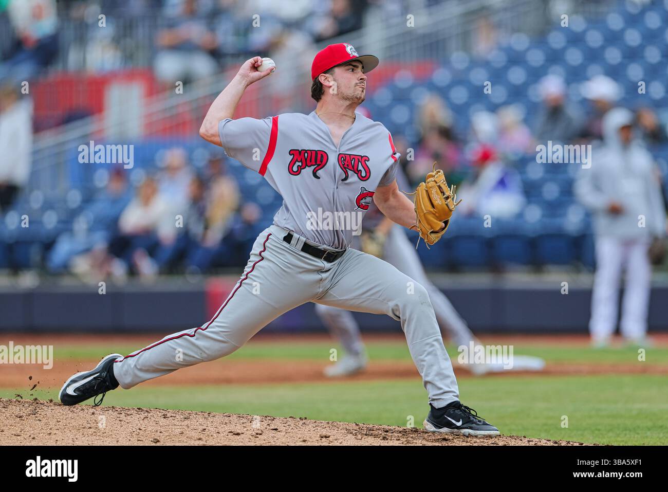 Kannapolis, NC: Carolina Mudcats pitcher Tanner Gillis (29) delivers a ...