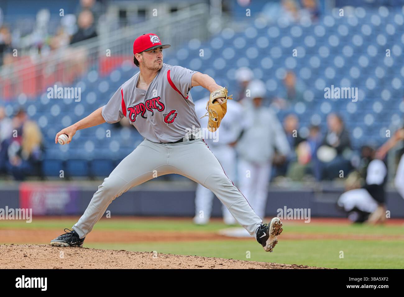 Kannapolis, NC: Carolina Mudcats pitcher Tanner Gillis (29) delivers a ...