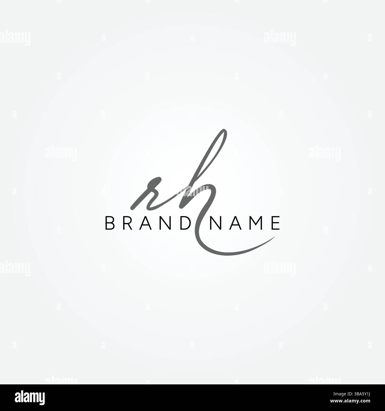RH Initial Logo in Signature Style for Photography and Fashion Business ...