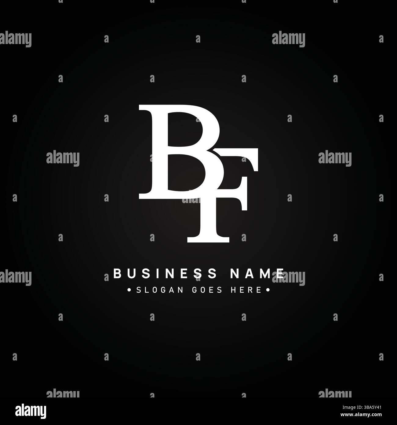 Creative Logo for Initials BF in Monogram Style - Vector Template for ...
