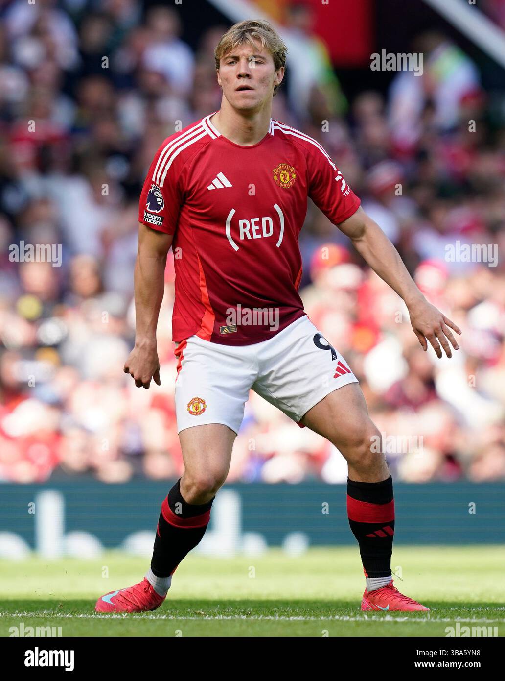 Manchester, England, 11th May 2025. Rasmus Højlund of Manchester United ...