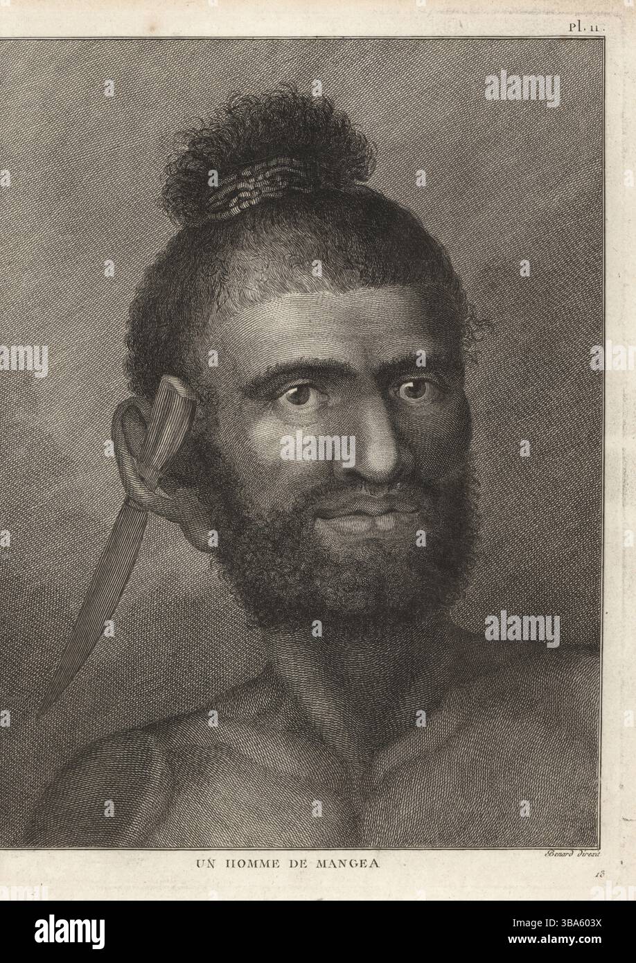 Portrait of Muu'rooa, a man of Mangea (A'ua'u Enua or Mangaia, Cook ...