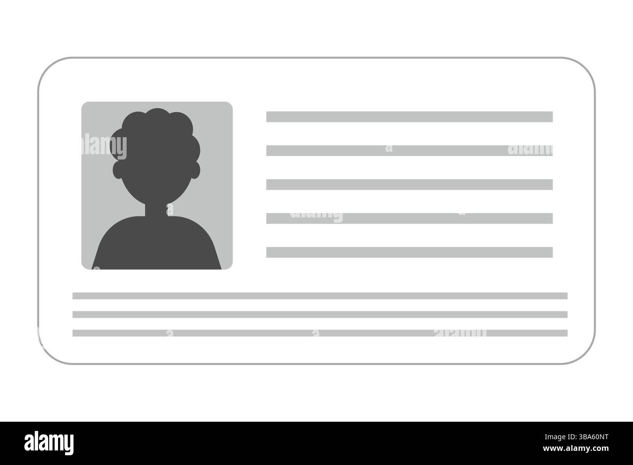 Id card identification badge simple icon. Driver license, verify ...
