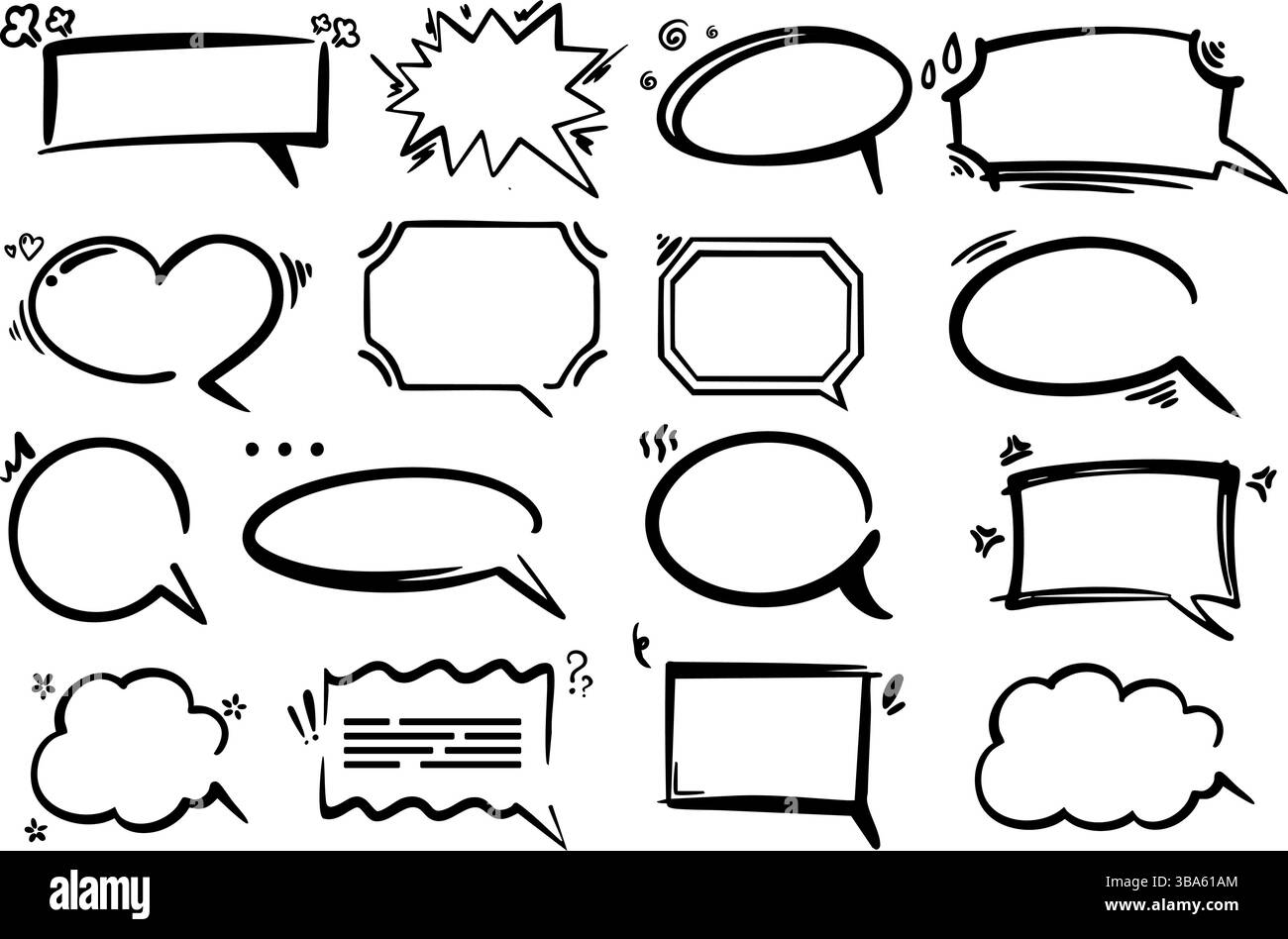 A Variety of Creative Speech Bubbles Designed for Comics, Illustrations, and Artwork Stock ...