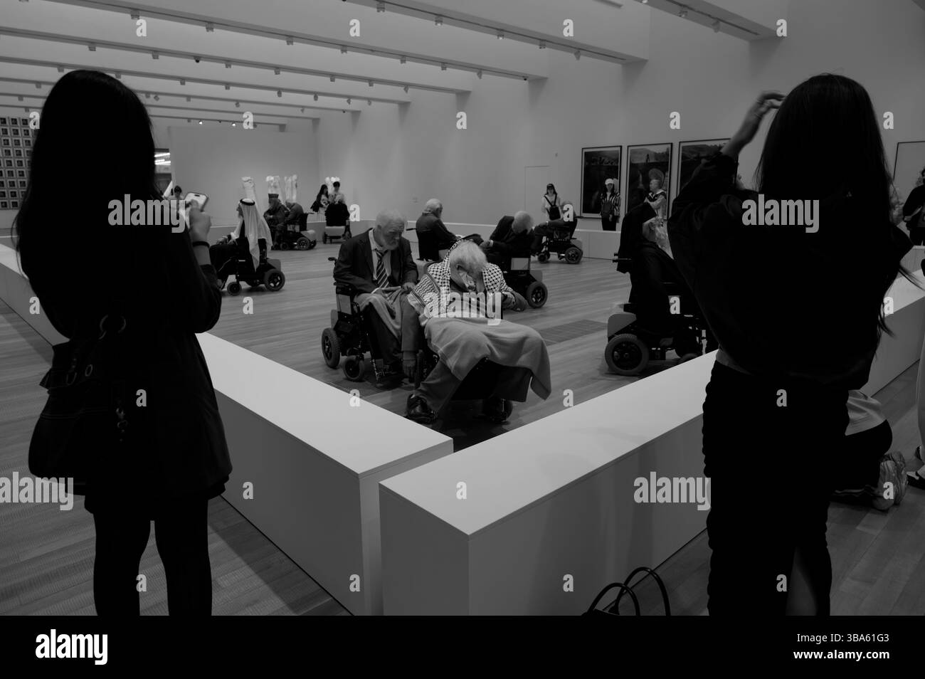 Visitors capture the unsettling scene of "Old Persons Home" by Sun Yuan ...