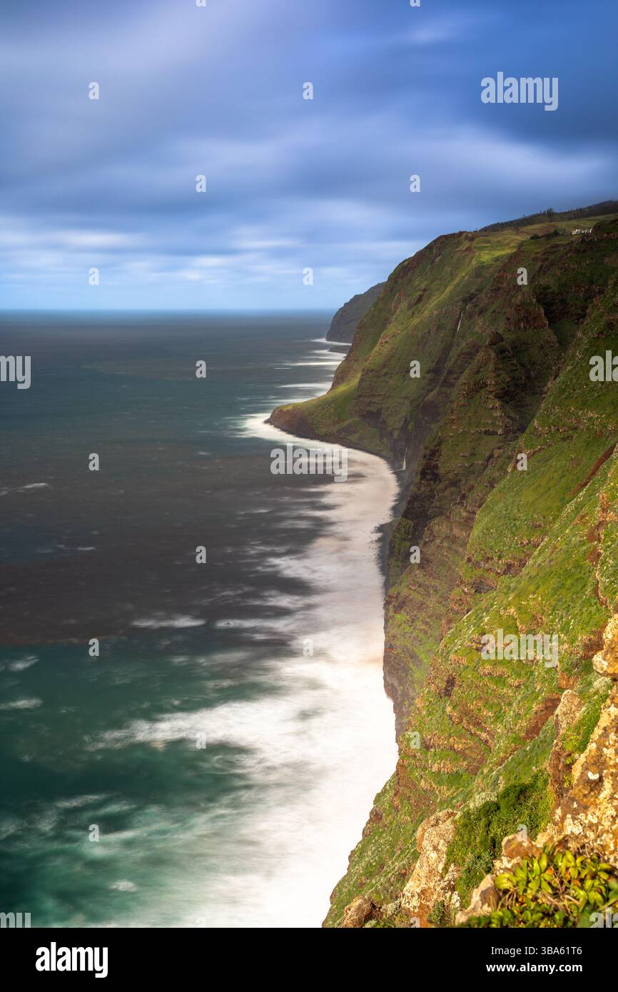 Cliff line at Ponto do Pargo, Island of Madeira, Portugal Stock Photo ...