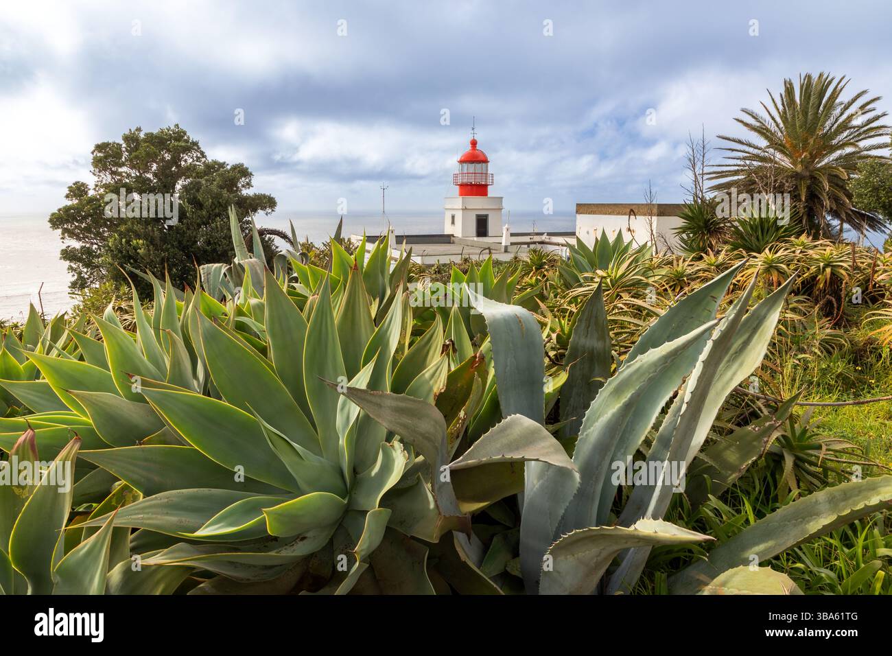 Lighthouse at Ponto do Pargo, Island of Madeira, Portugal Stock Photo ...