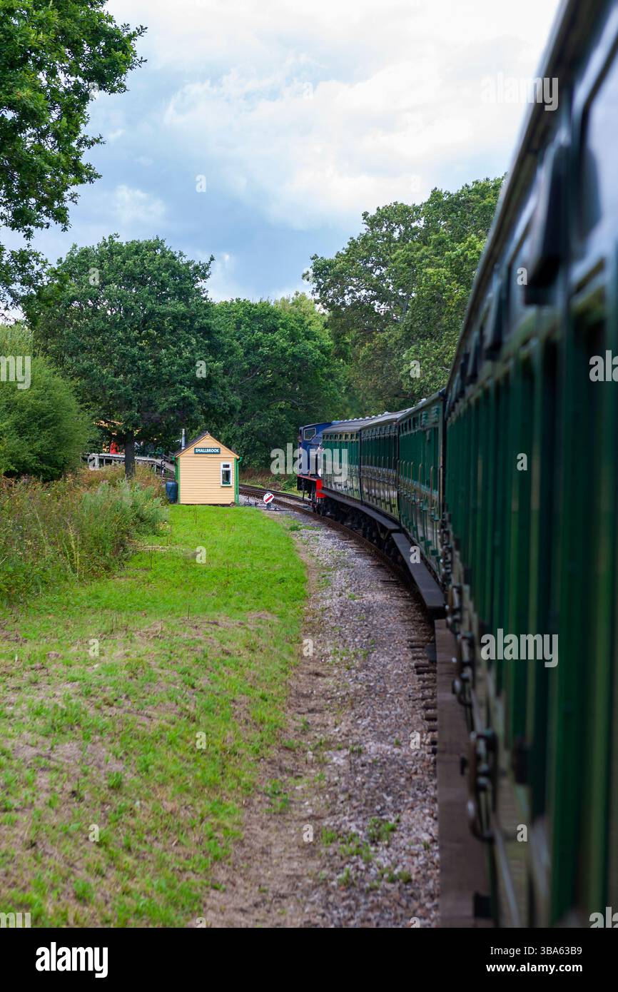 Aboard a steam train approaching Smallbrook Junction on the Isle of ...