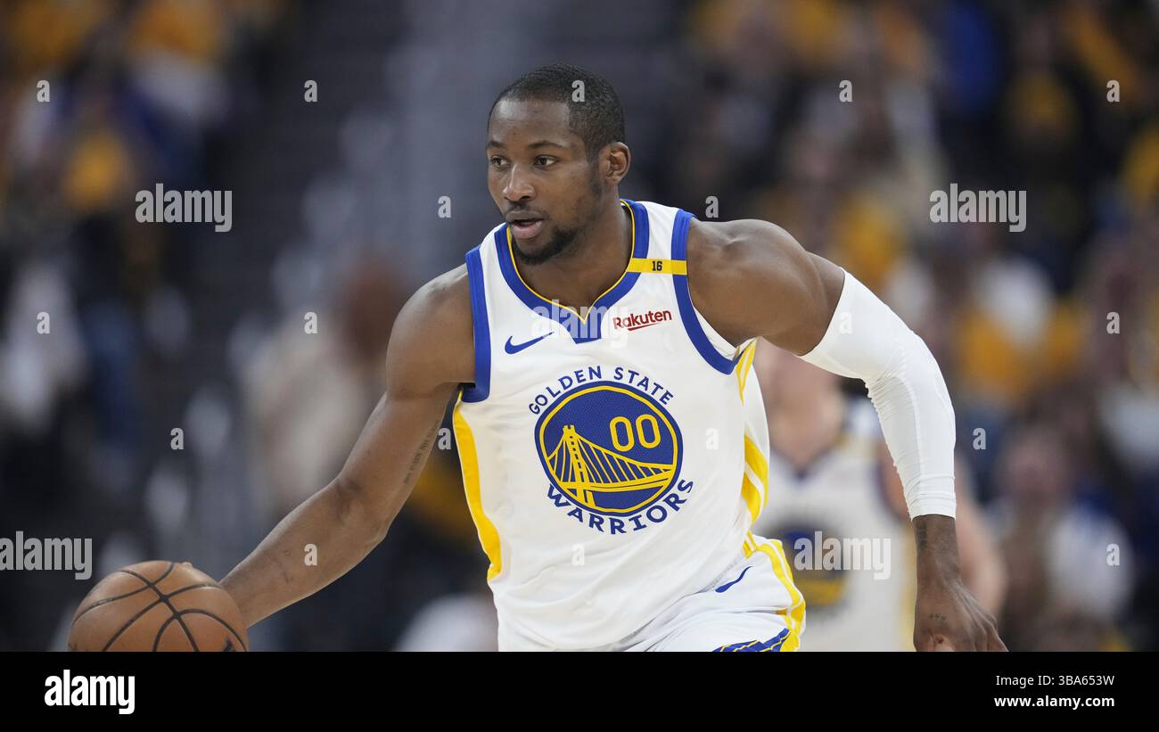 Golden State Warriors forward Jonathan Kuminga against the Minnesota ...