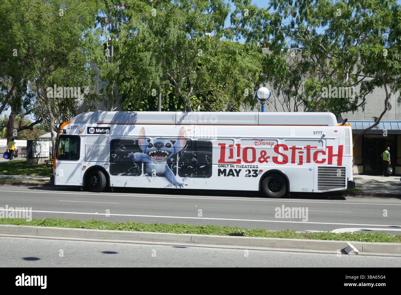 Los Angeles, California, USA 10th May 2025 Disney Lilo & Stitch Bus ...
