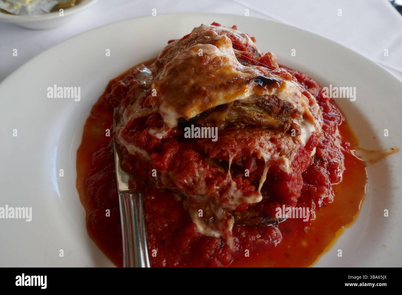 Beverly Hills, California, USA 10th May 2025 Eggplant Parmesan at La ...