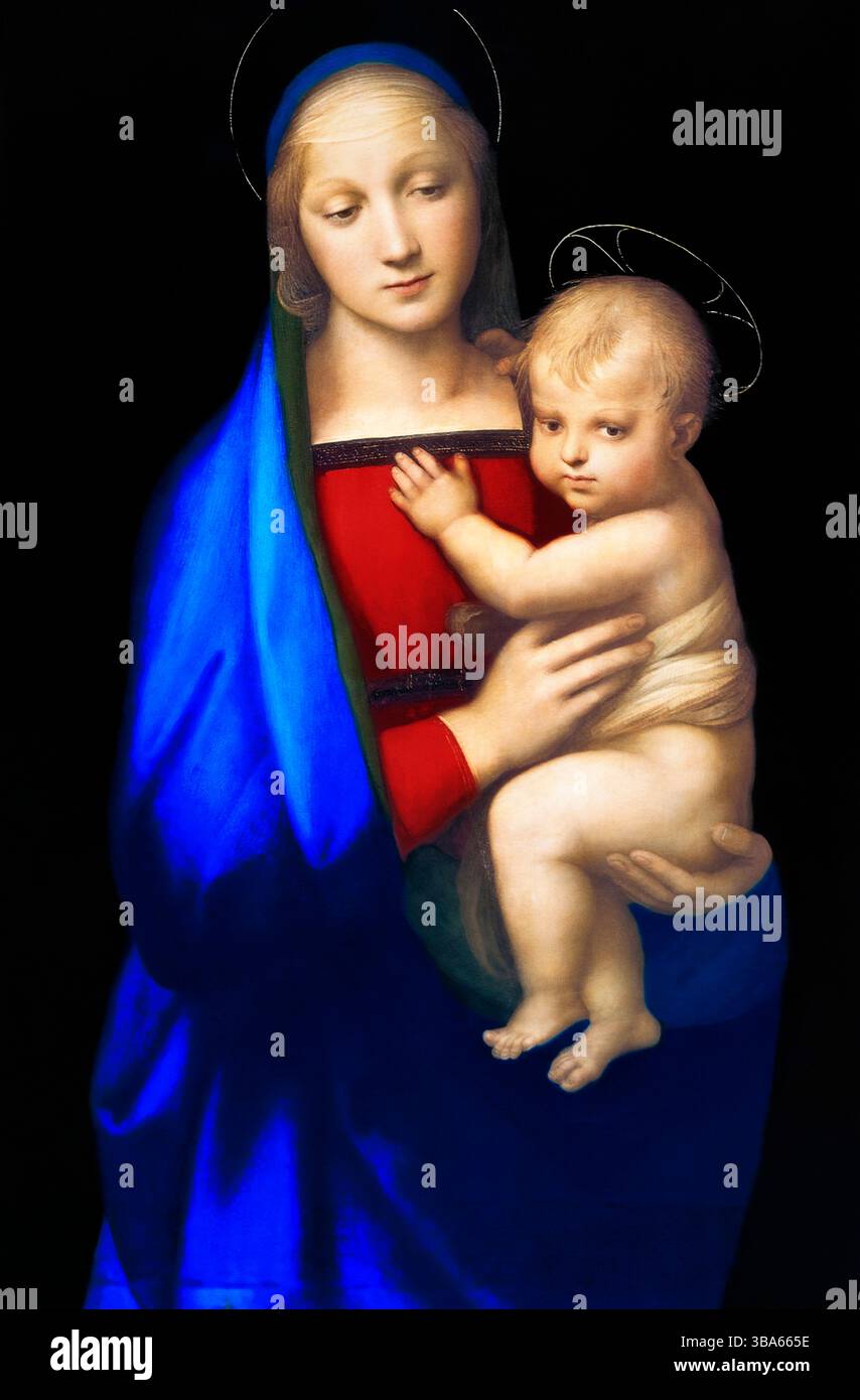 Raphael's Madonna del Granduca (1505) shows the Virgin Mary holding the ...