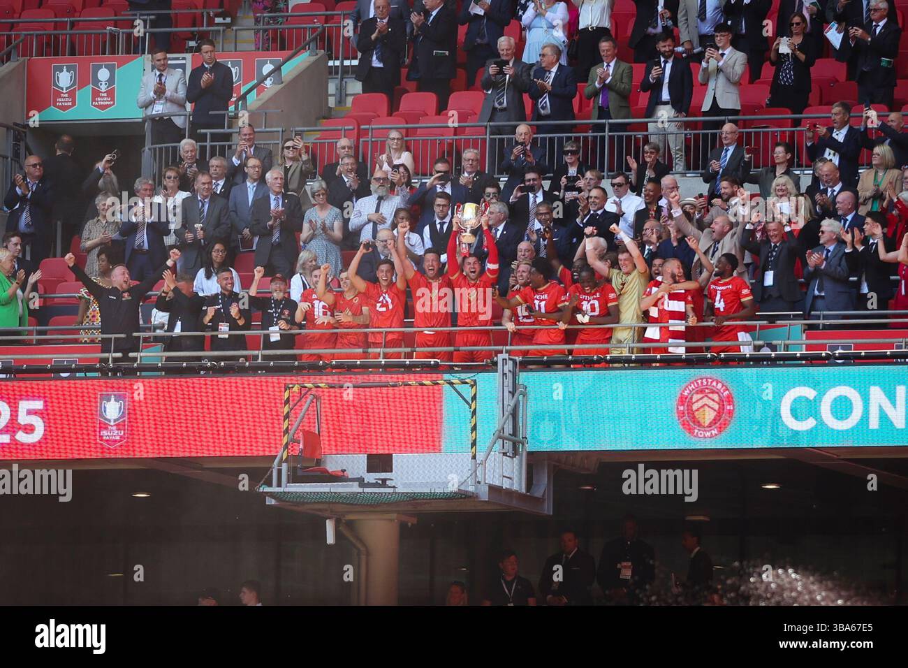 Whitstable Town lift the FA Vase during the Isuzu FA Vase Final match ...