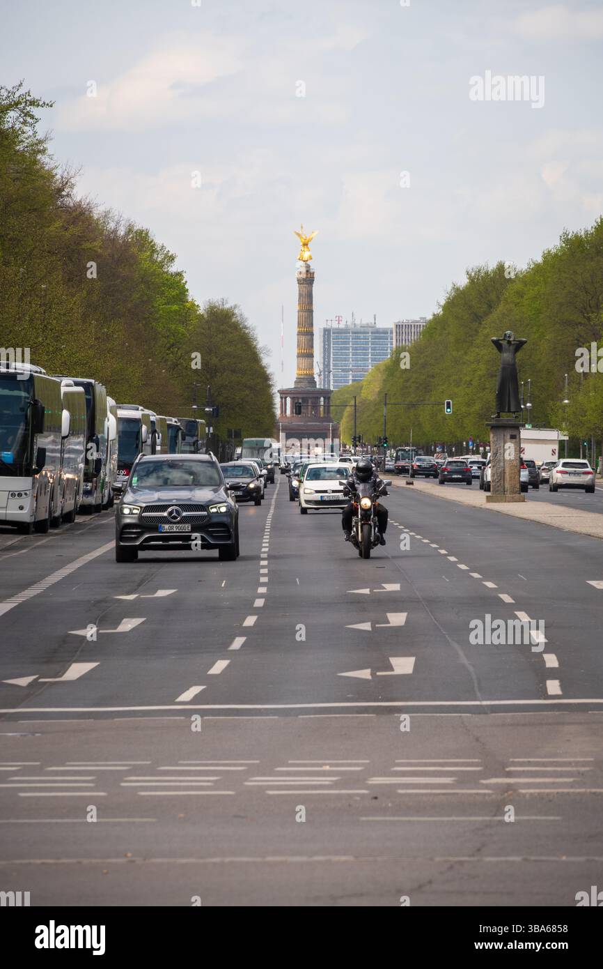 The Victory Column in Berlin, Historic Monument with Golden Statue of ...