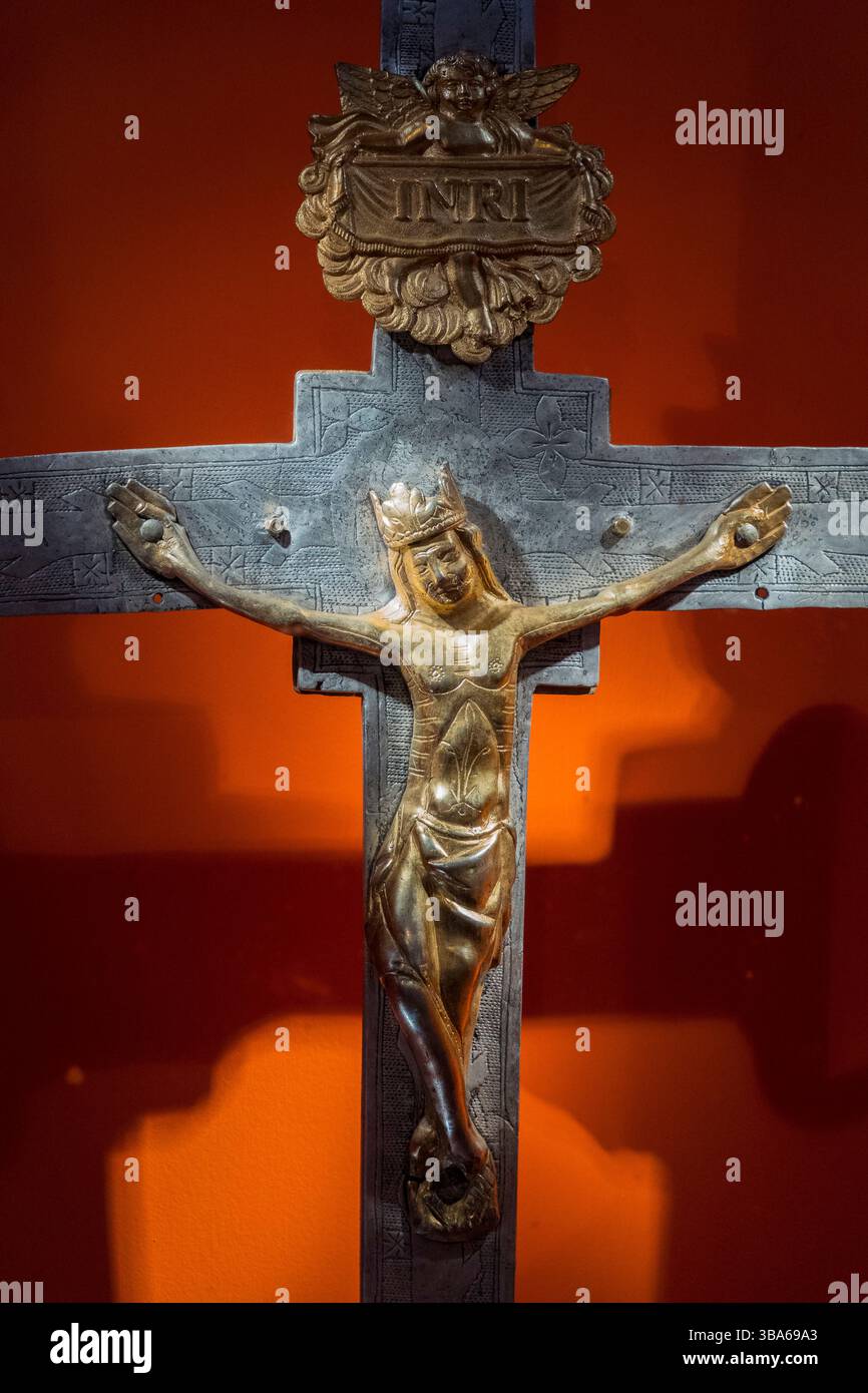 Sénergues, France - 05-02-2025: Ancient processional cross (14th ...