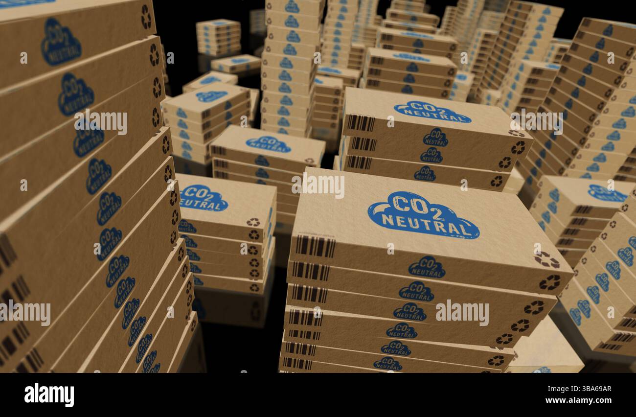 Co2 neutral box production line hi-res stock photography and images - Alamy