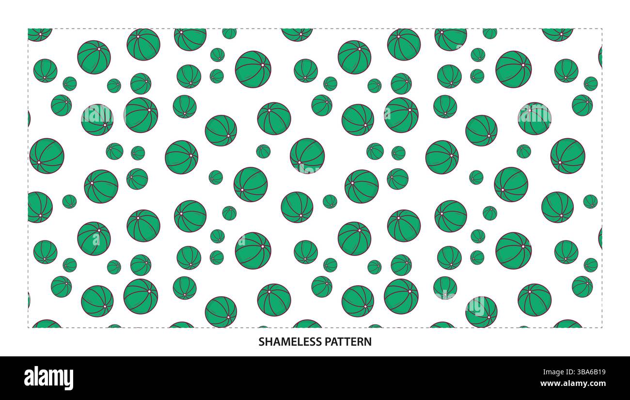 Simple Green Striped Sphere Seamless Pattern for Modern Abstract ...