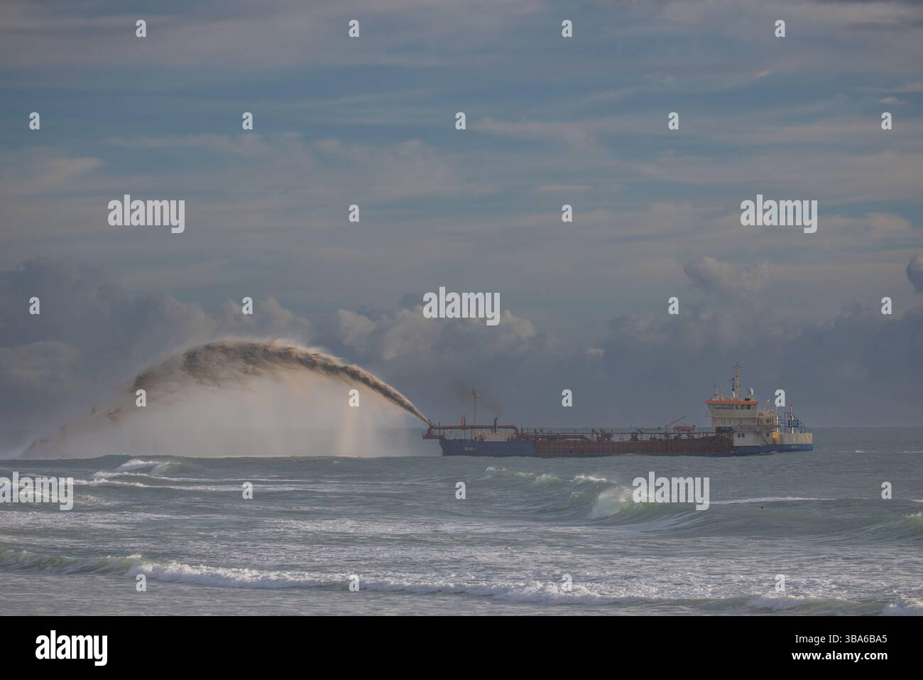 Sand blasts from ship in Tropical Cyclone Alfred recovery Queensland ...