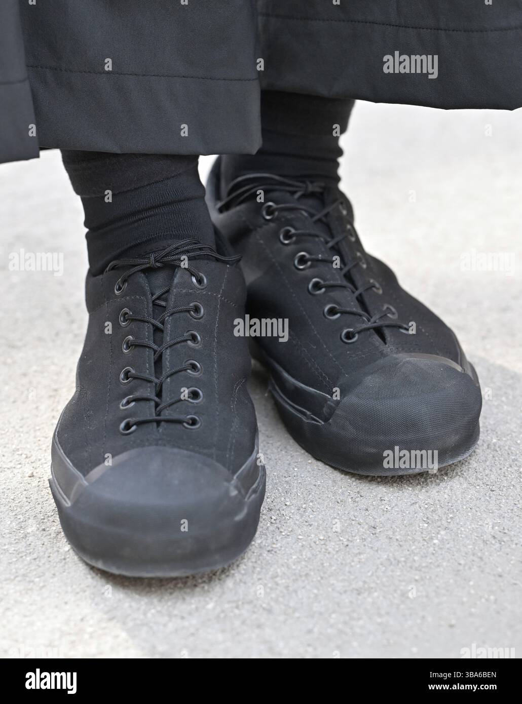 A photo shows shoes, one of the uniforms of the Japan Pavilion at the ...
