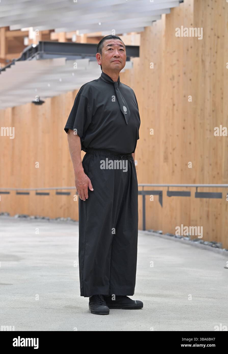 A photo shows the Japan Pavilion uniform at the Osaka Kansa Expo on the ...