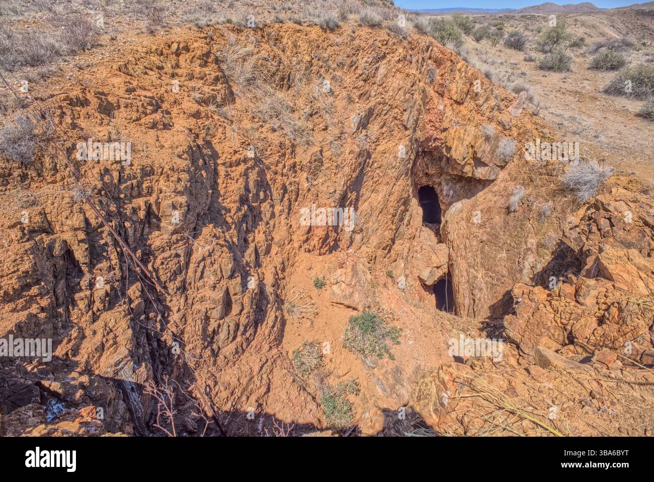 Open Mine Shaft in the Abandoned Richinbar Mine Stock Photo - Alamy