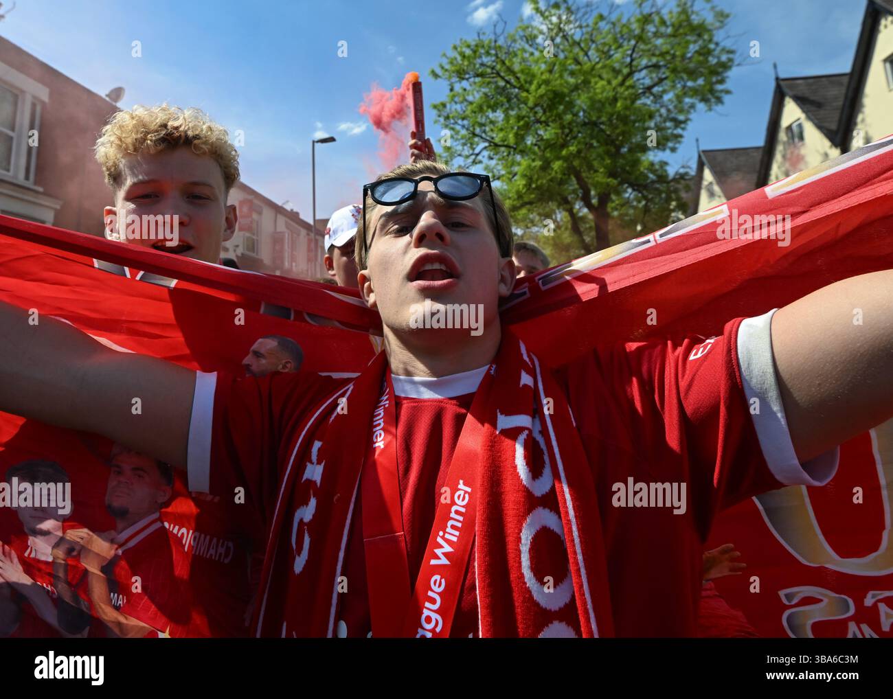 Liverpool, UK. 11th May, 2025. Fans outside the ground ahead of the ...