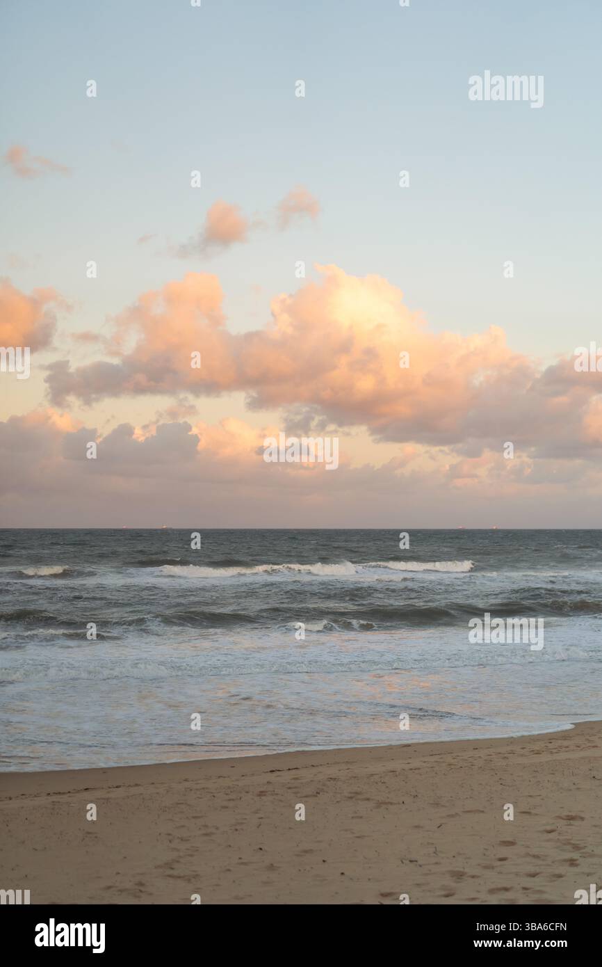 Sandy beach in Australia, sunset Stock Photo - Alamy
