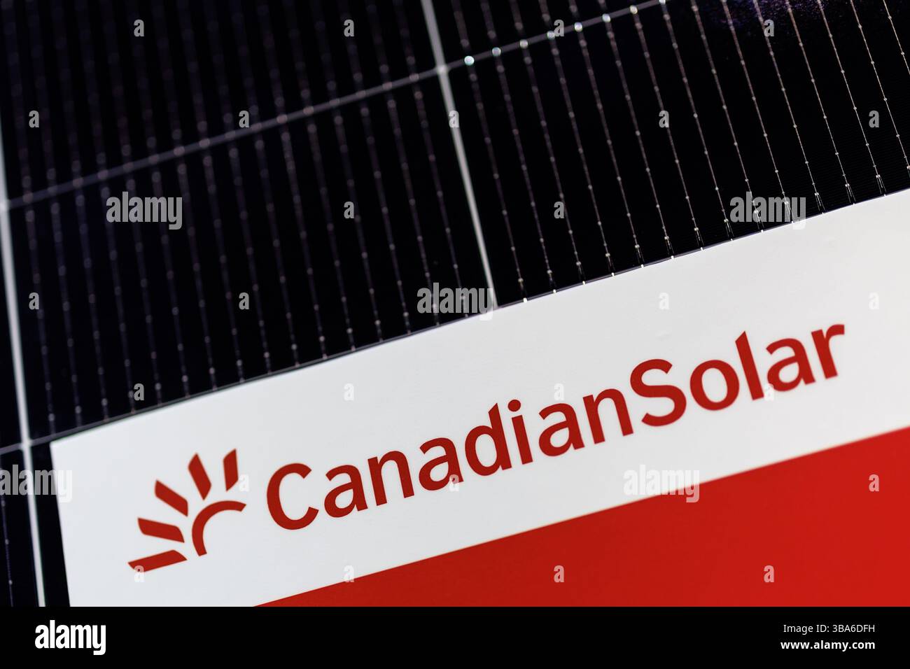 Munich, Germany. 08th May, 2025. The Canadian Solar logo and lettering ...