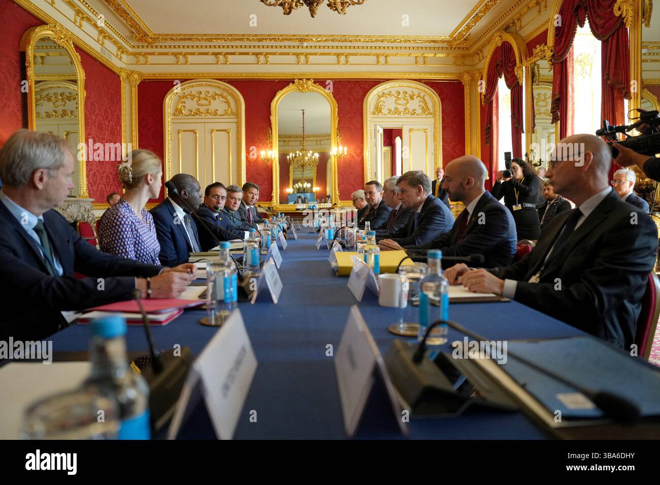 Foreign Secretary David Lammy during the meeting at Lancaster House ...