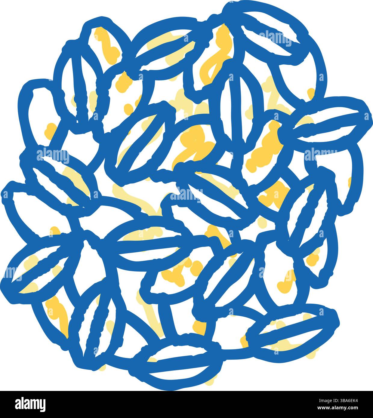 barley grain pile unpeeled icon doodle illustration Stock Vector Image ...