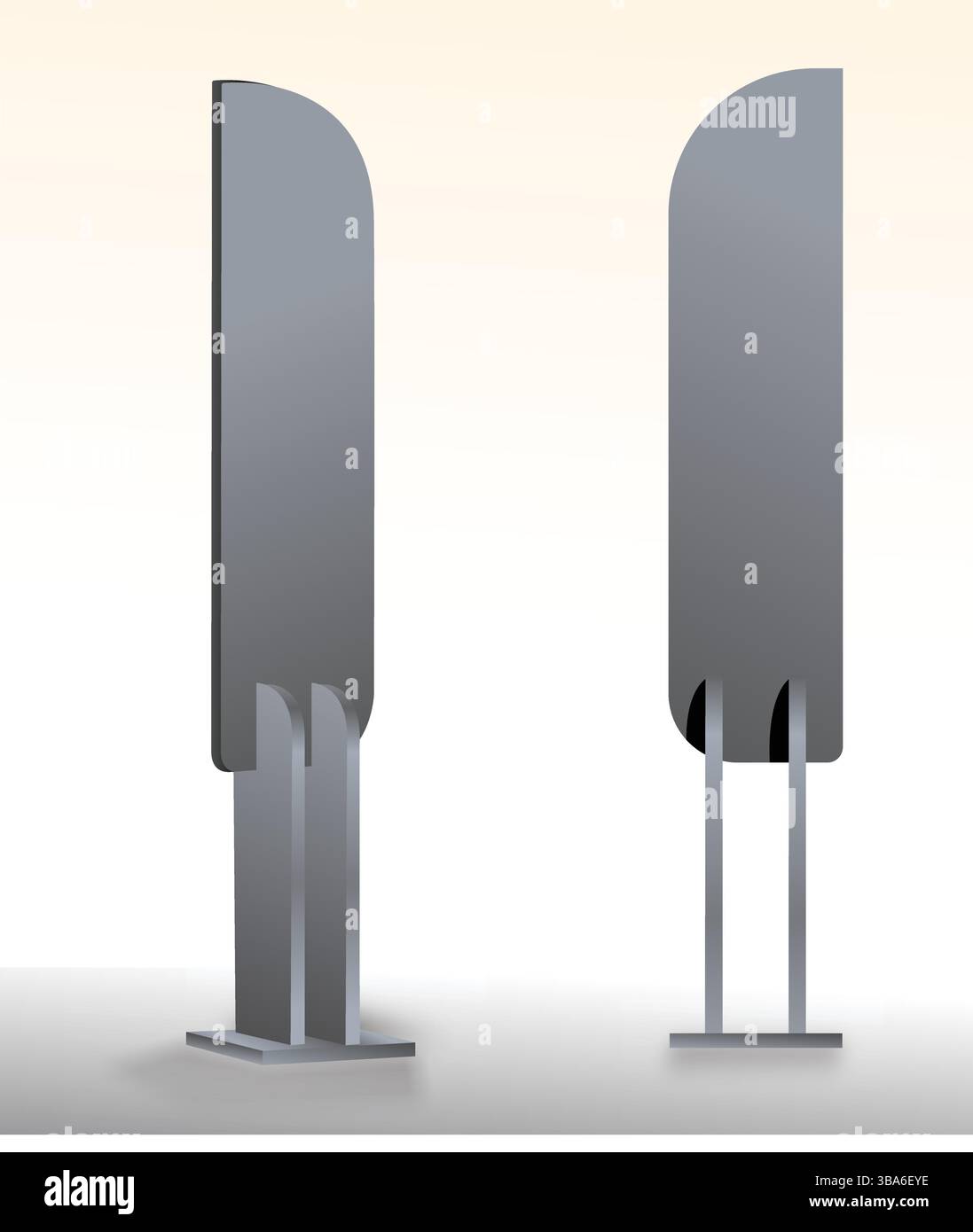 Horizontal signage mockup 3d hi-res stock photography and images - Alamy